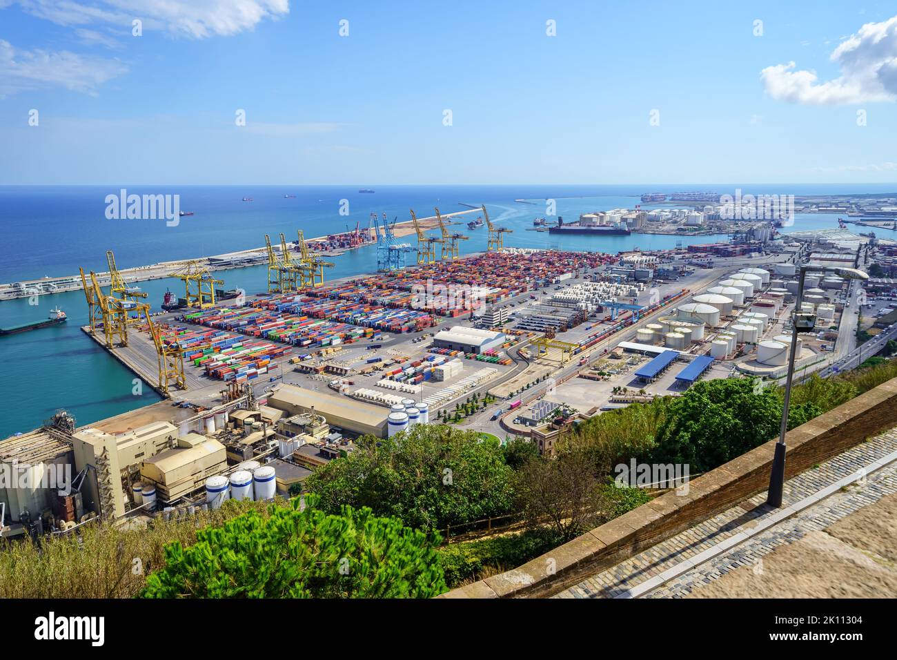 Aerial view cargo container ships hi-res stock photography and images ...