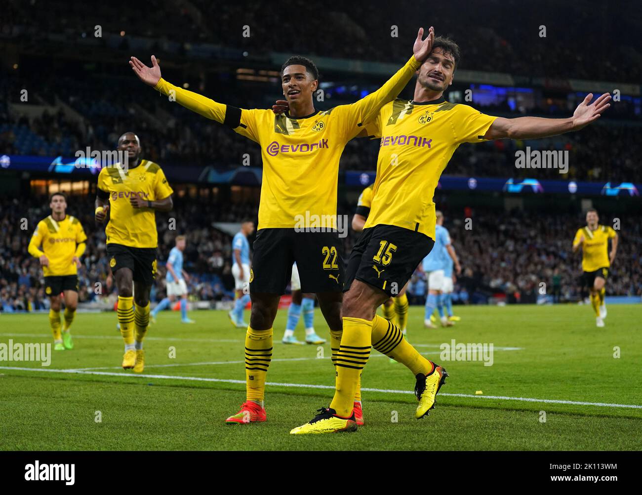 Borussia Dortmund's Jude Bellingham celebrates scoring their side's ...