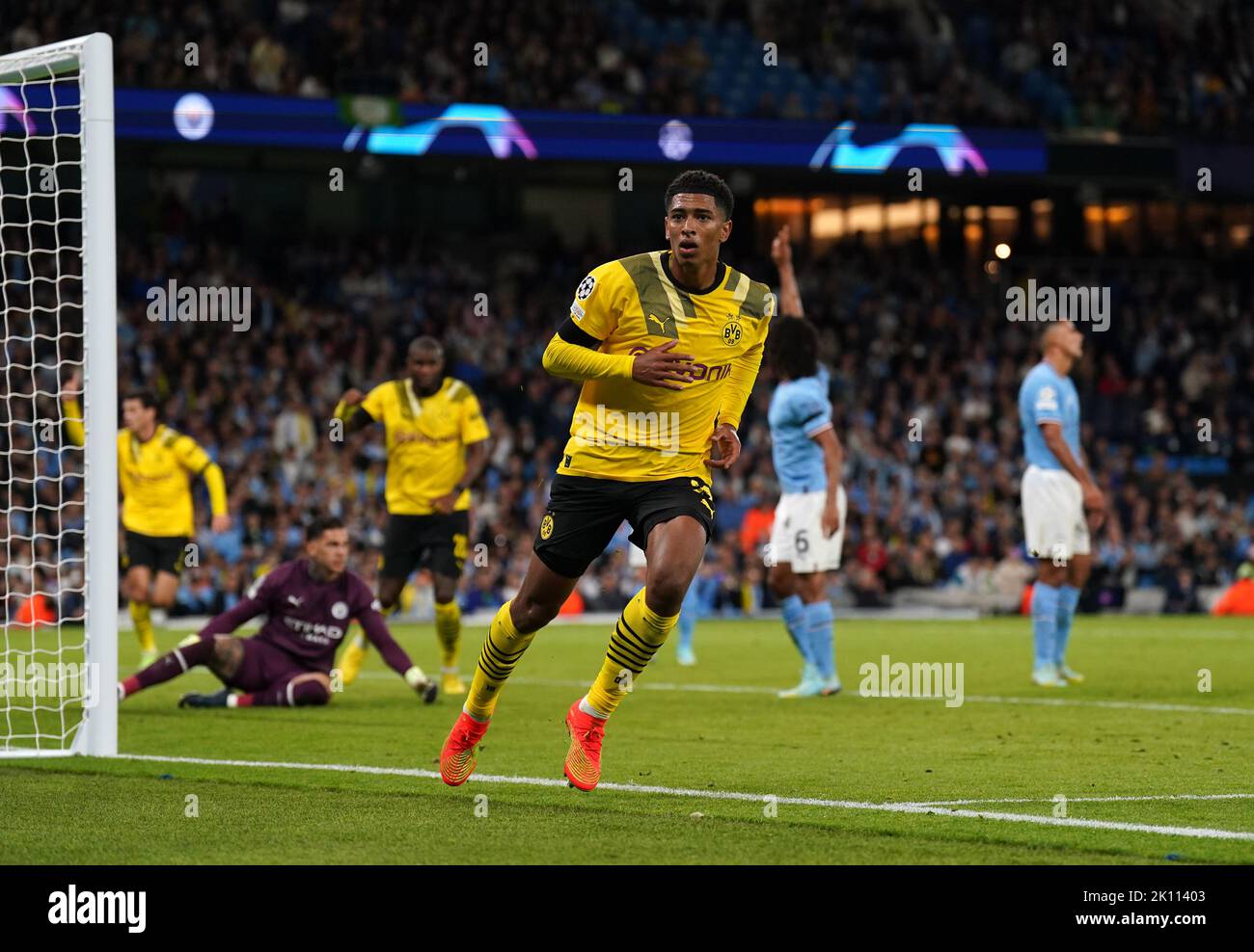 Borussia Dortmund's Jude Bellingham celebrates scoring their side's ...