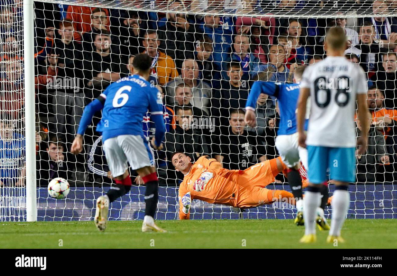 Rangers allan mcgregor saves penalty hi-res stock photography and ...