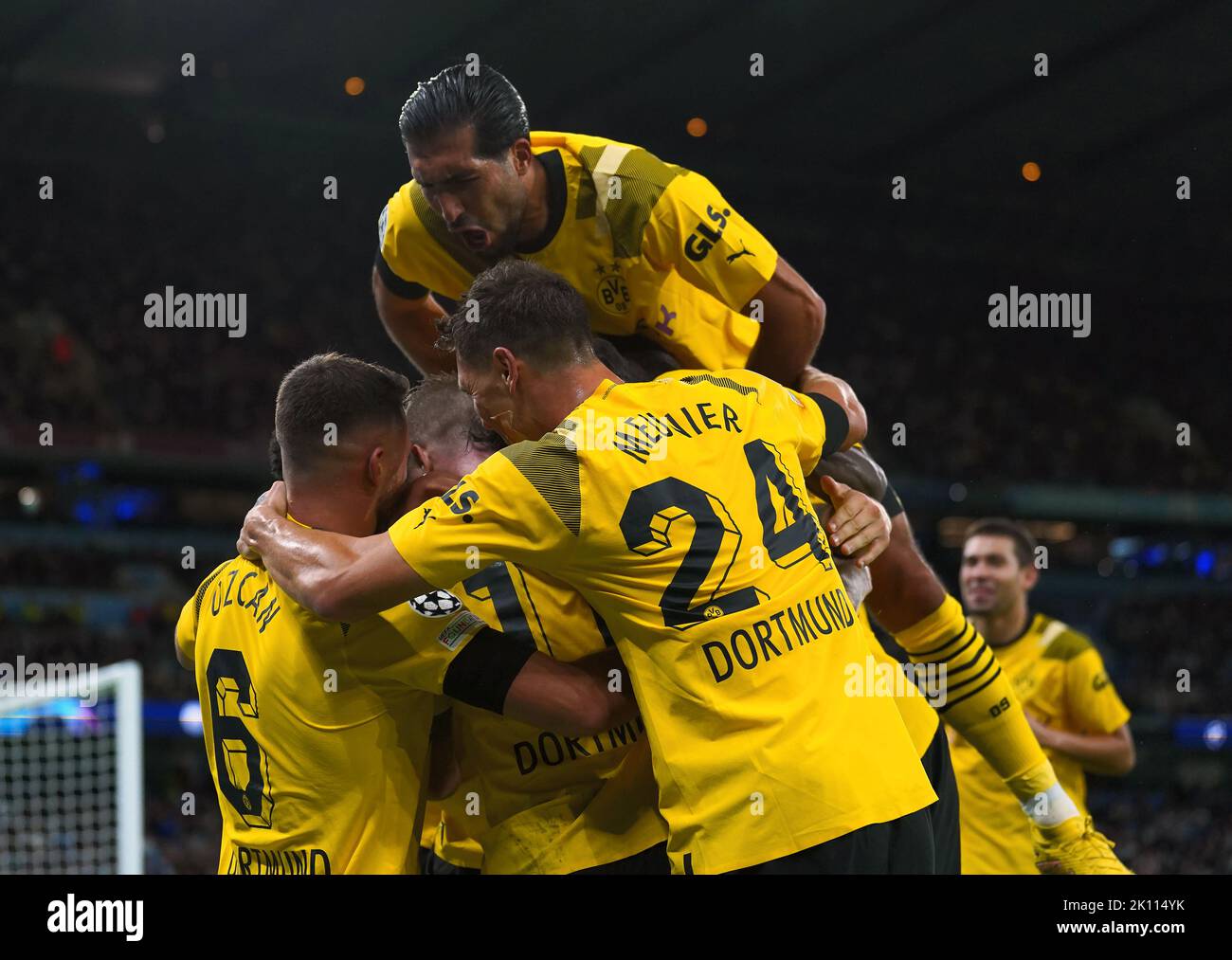 Borussia Dortmund's Jude Bellingham celebrates scoring their side's ...