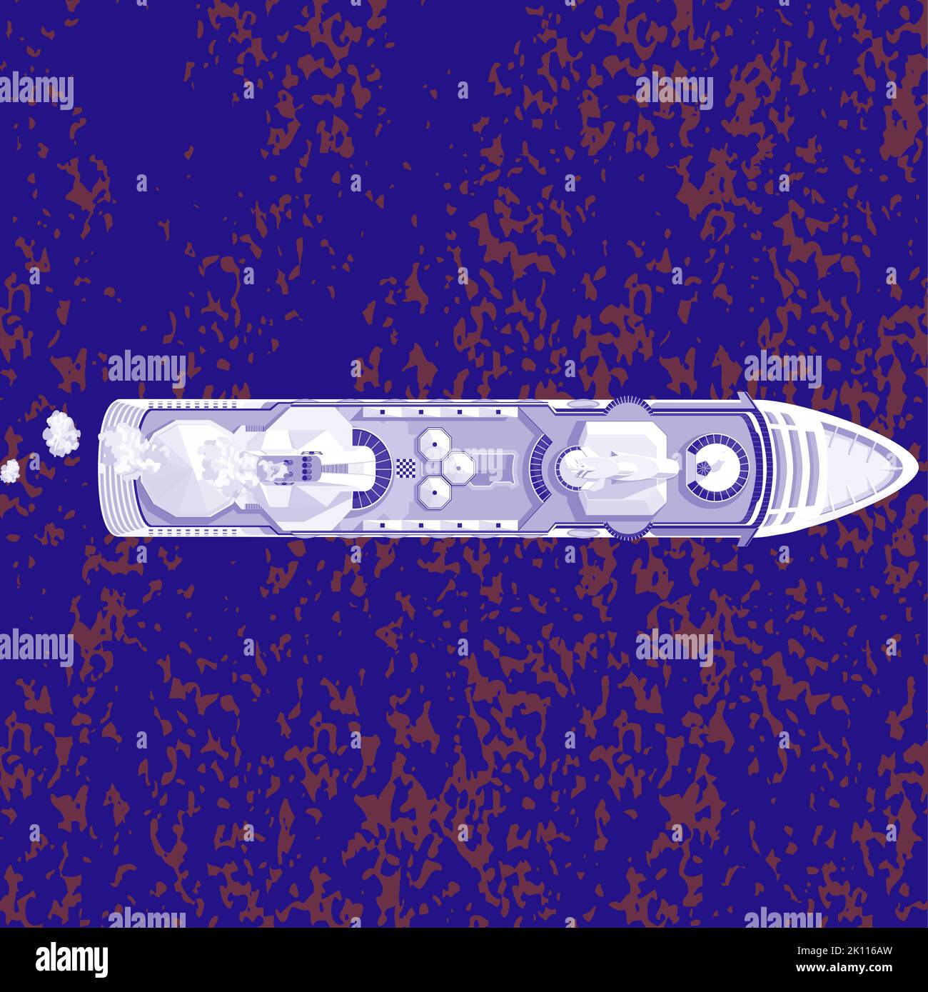 Cruise ship top down Stock Vector Images - Alamy