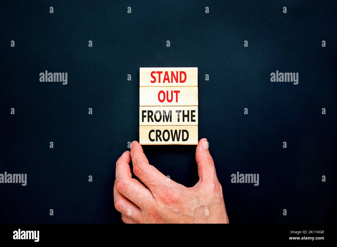 Stand out from the crowd symbol. Concept words Stand out from the crowd ...