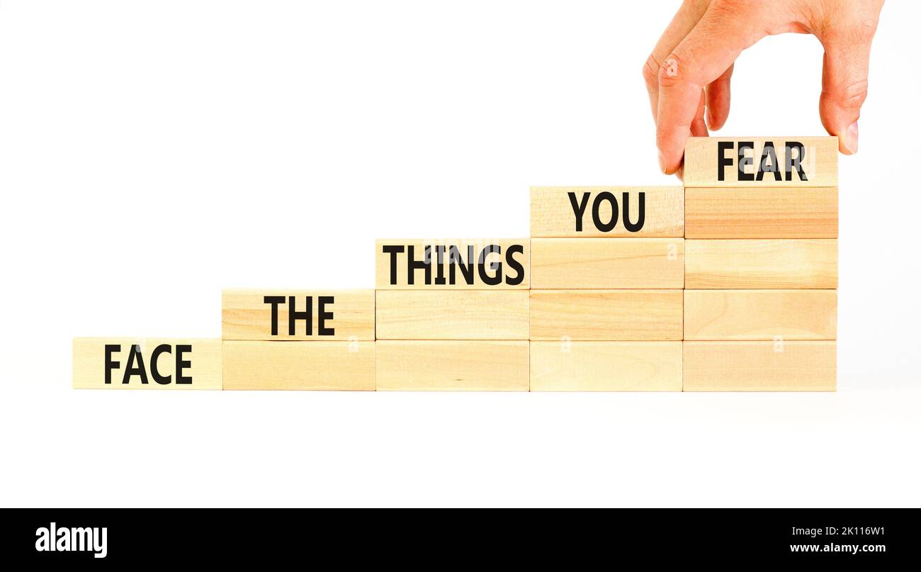 Face things fear businessman hi-res stock photography and images - Alamy