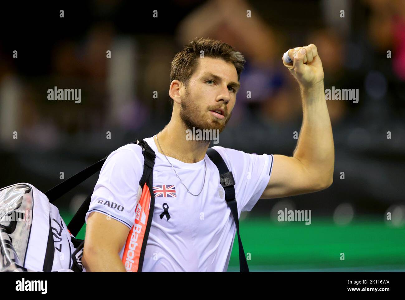 Great Britain's Cameron Norrie gestures to the fans after beating USA's ...