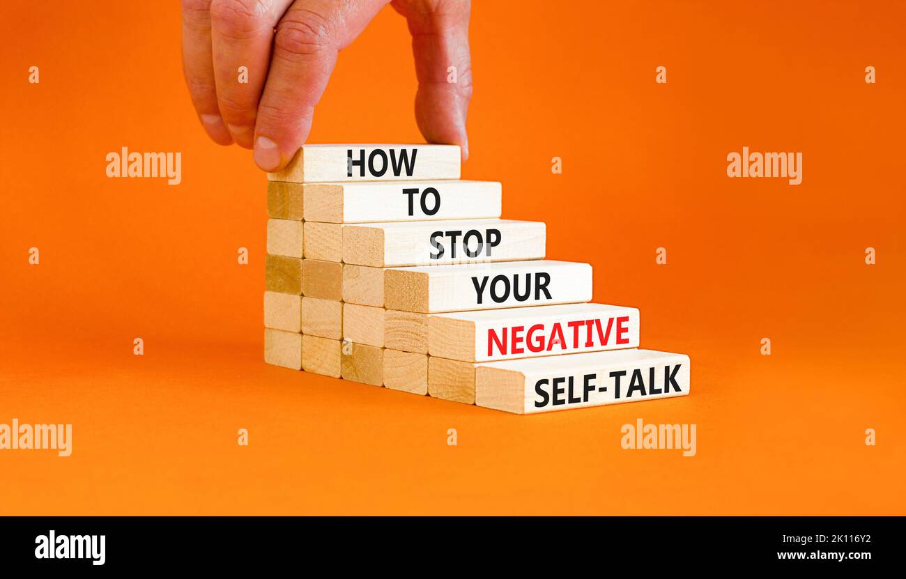 Stop negative self-talk symbol. Concept words Stop to flip your ...