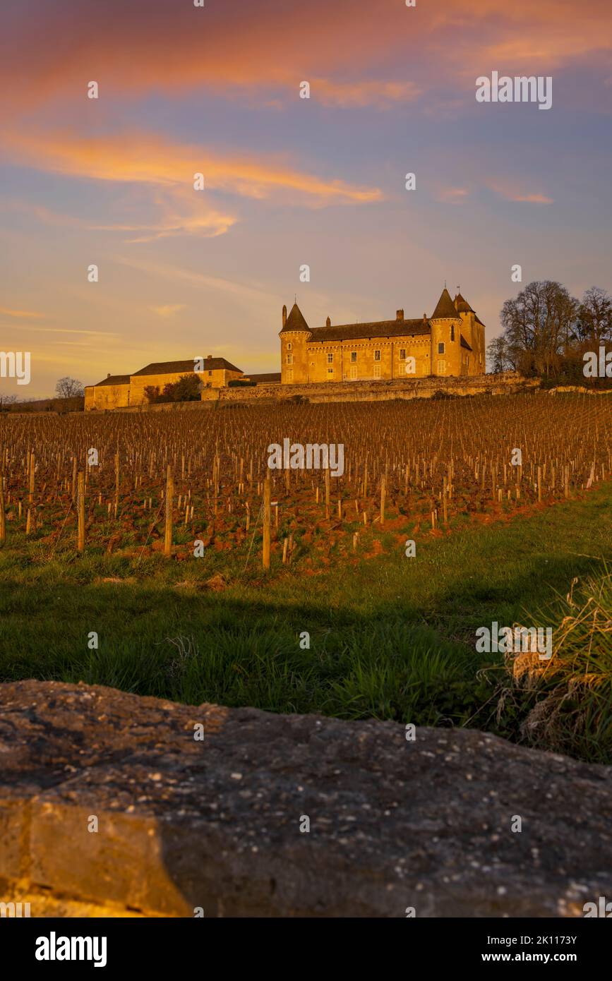 Chateau de Rully castle, Saone-et-Loire departement, Burgundy, France ...