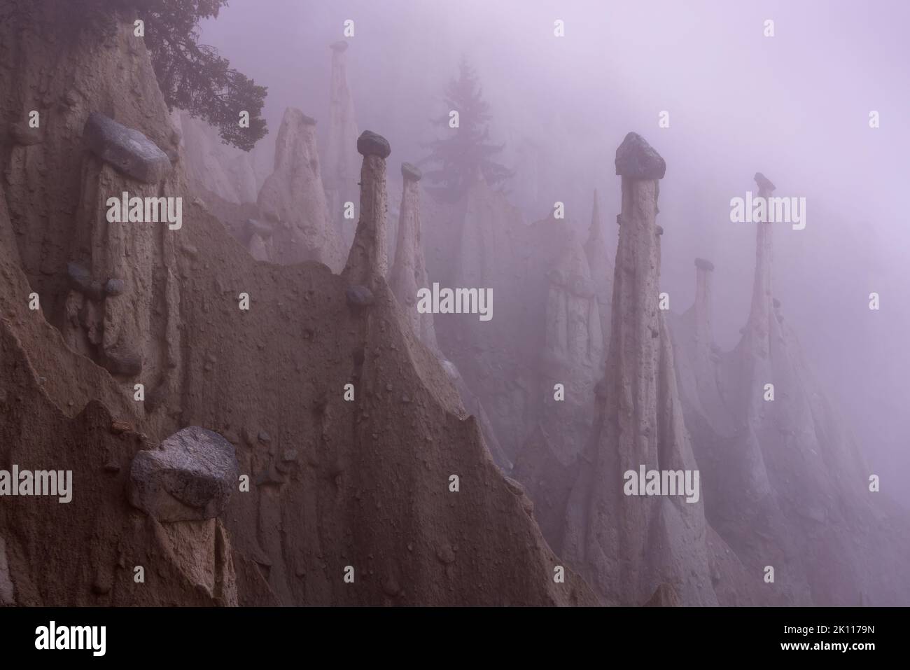 Earth pyramids of Platten (Erdpyramiden - Piramidi di Plata) near ...