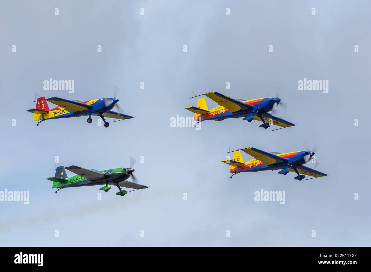 Bucharest, Romania, 4 Sep 2022: Airshow with planes performing ...