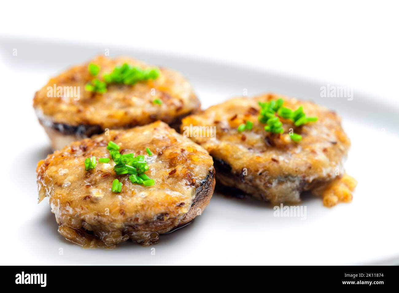 still life of grilled filled champignons Stock Photo - Alamy