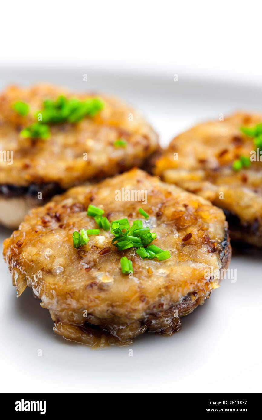still life of grilled filled champignons Stock Photo - Alamy