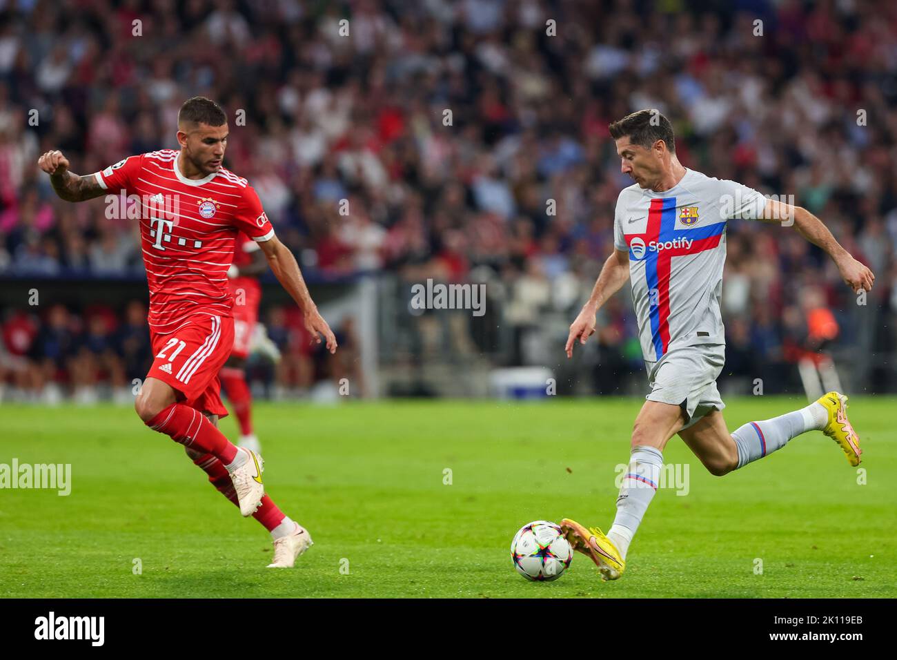 Robert Lewandowski of FC Barcelona during the UEFA Champions League ...