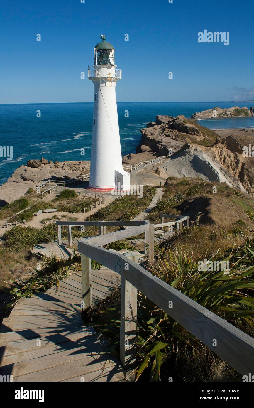 Castlepoint Lighthouse, Wairarapa New Zealand Stock Photo - Alamy