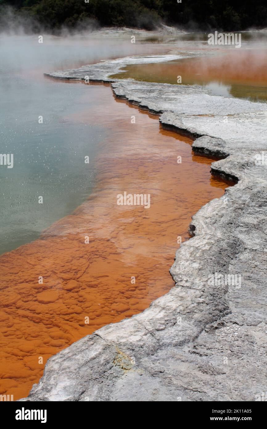 Champagne Pool Geothermal Area. Wai-O-Tapu Thermal Wonderland, Rotorua ...