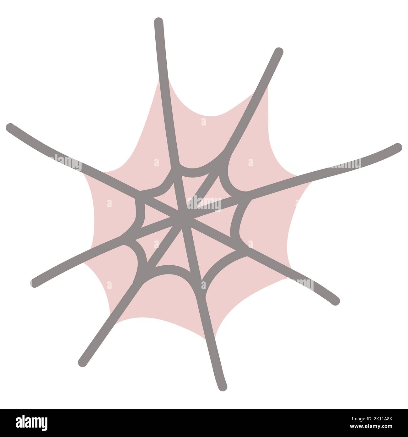 Cute cartoon web for Halloween holiday. Single design graphic element ...