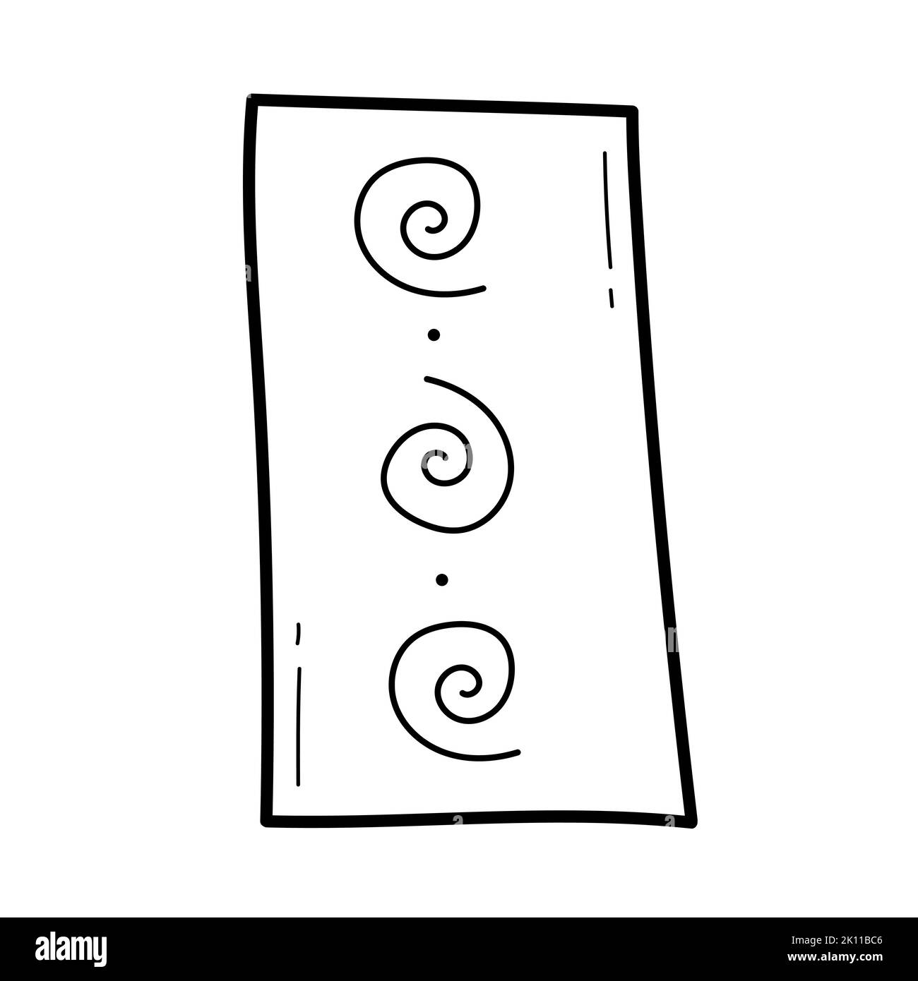 Mat for yoga. Simple vector icon in doodle style isolated on white ...