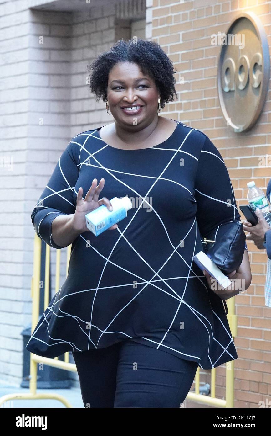 New York, NY, USA. 14th Sep, 2022. Stacey Abrams, THE VIEW out and ...