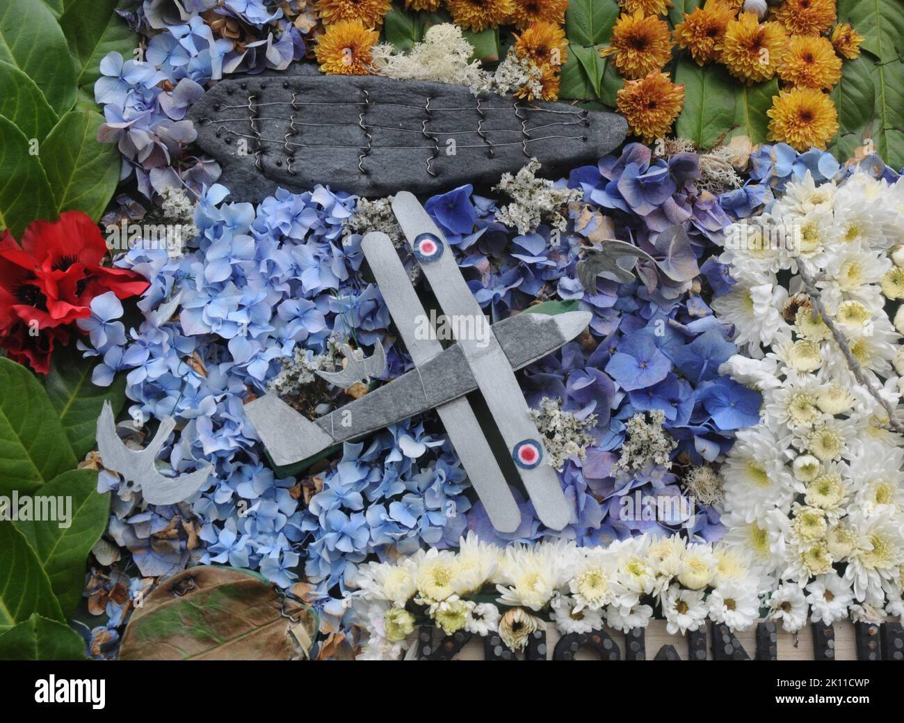 THE RAF INCORPORATED INTO A FLORAL TRIBUTE TO THE HEROES OF THE FIRST ...