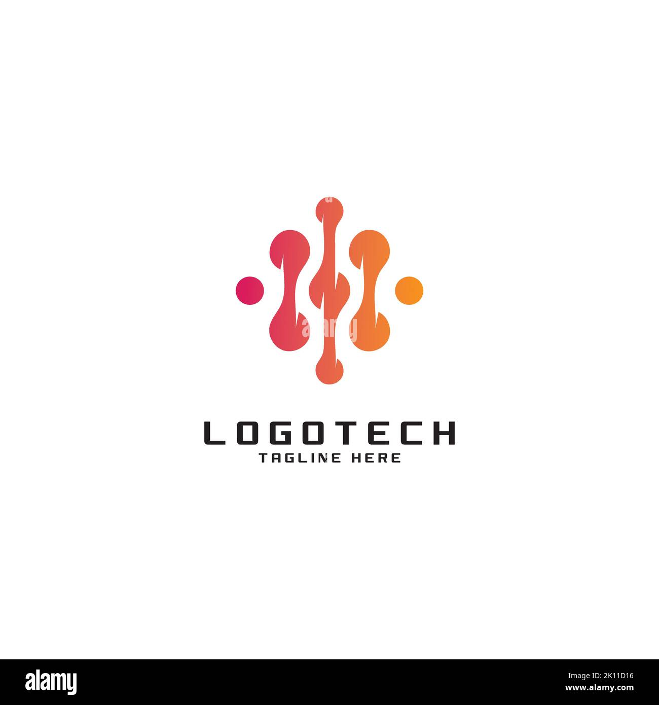 Best technology logo design template. Creative abstract symbol tech company. Vector Stock Vector ...