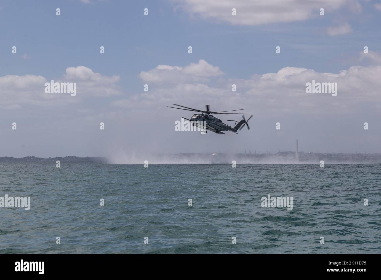 A U.S. Marine Corps CH-53E Super Stallion helicopter assigned to Heavy ...