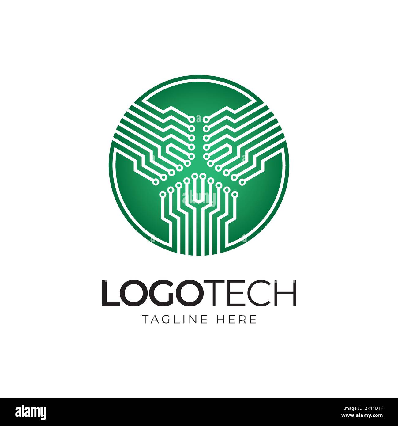 Circuit logo for tech company. Technology logo design template symbol ...