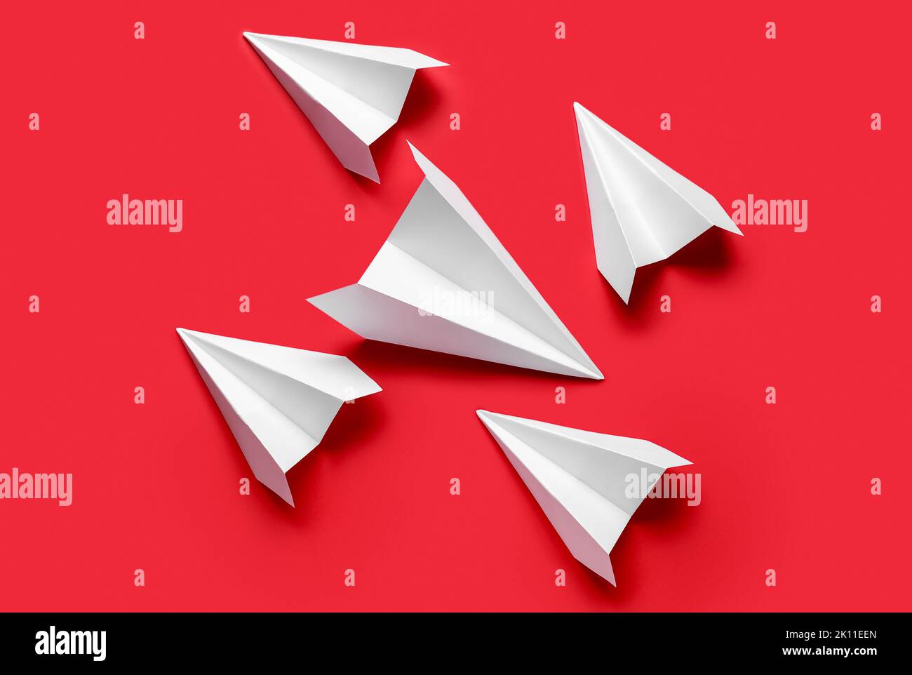 Handmade red paper planes hi-res stock photography and images - Alamy