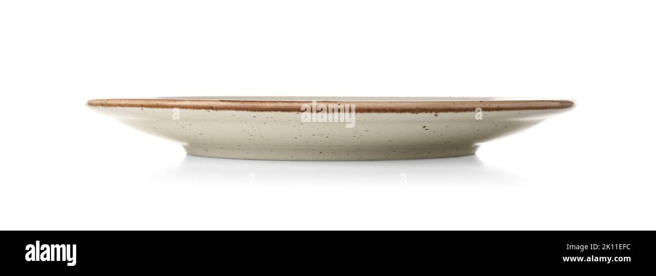Clean plate on white background Stock Photo - Alamy