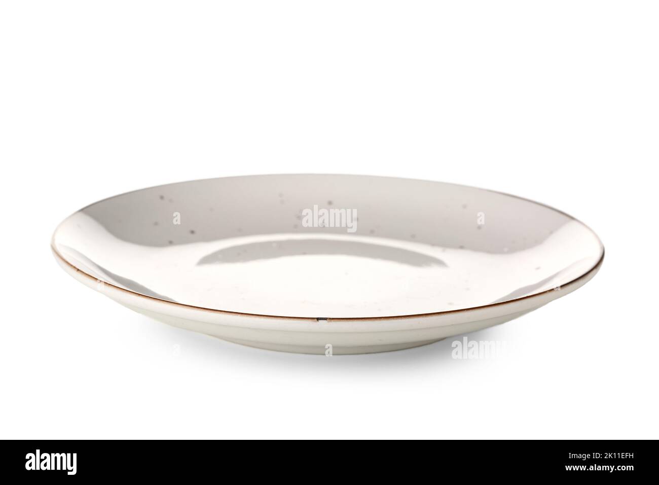 Clean plate on white background Stock Photo - Alamy