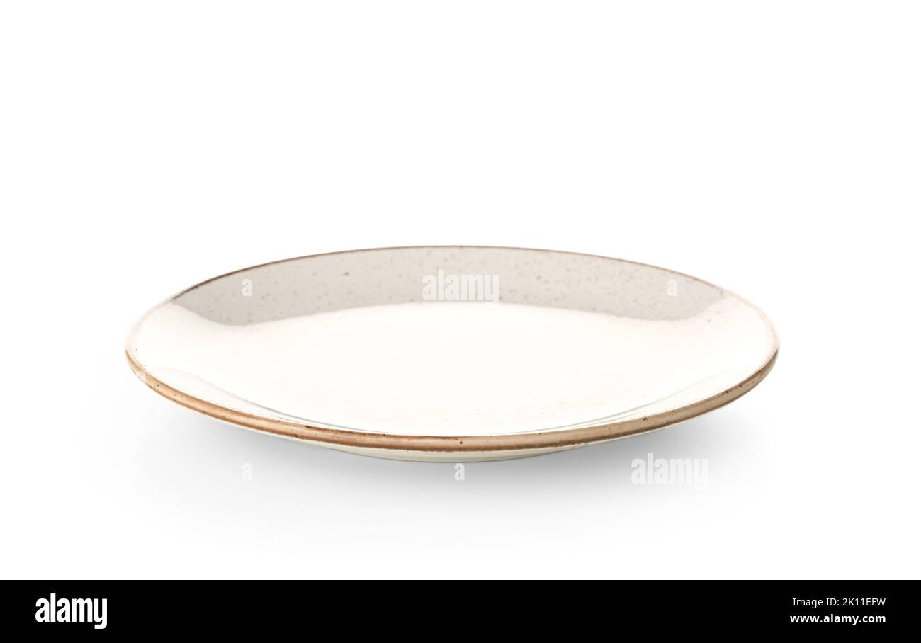 Clean plate on white background Stock Photo - Alamy