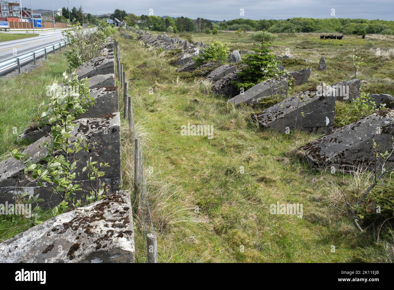 Brusand, Norway - June 3, 2022: Hitlertennene was a defense structure ...