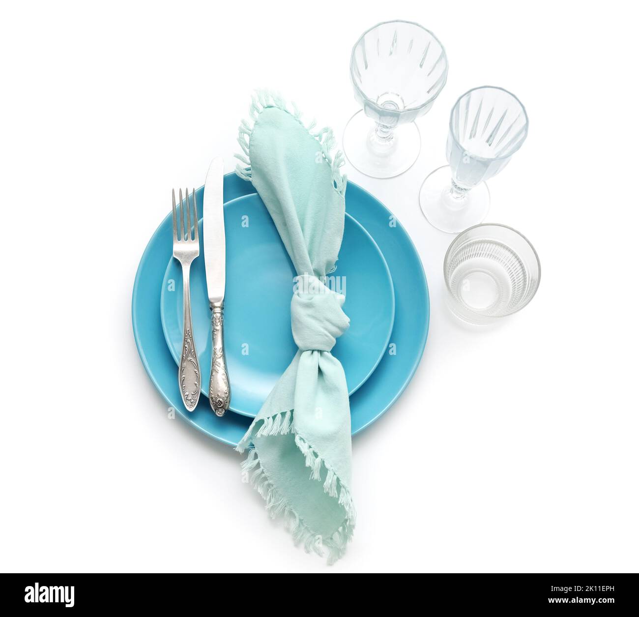 Festive table serving home Cut Out Stock Images & Pictures - Alamy