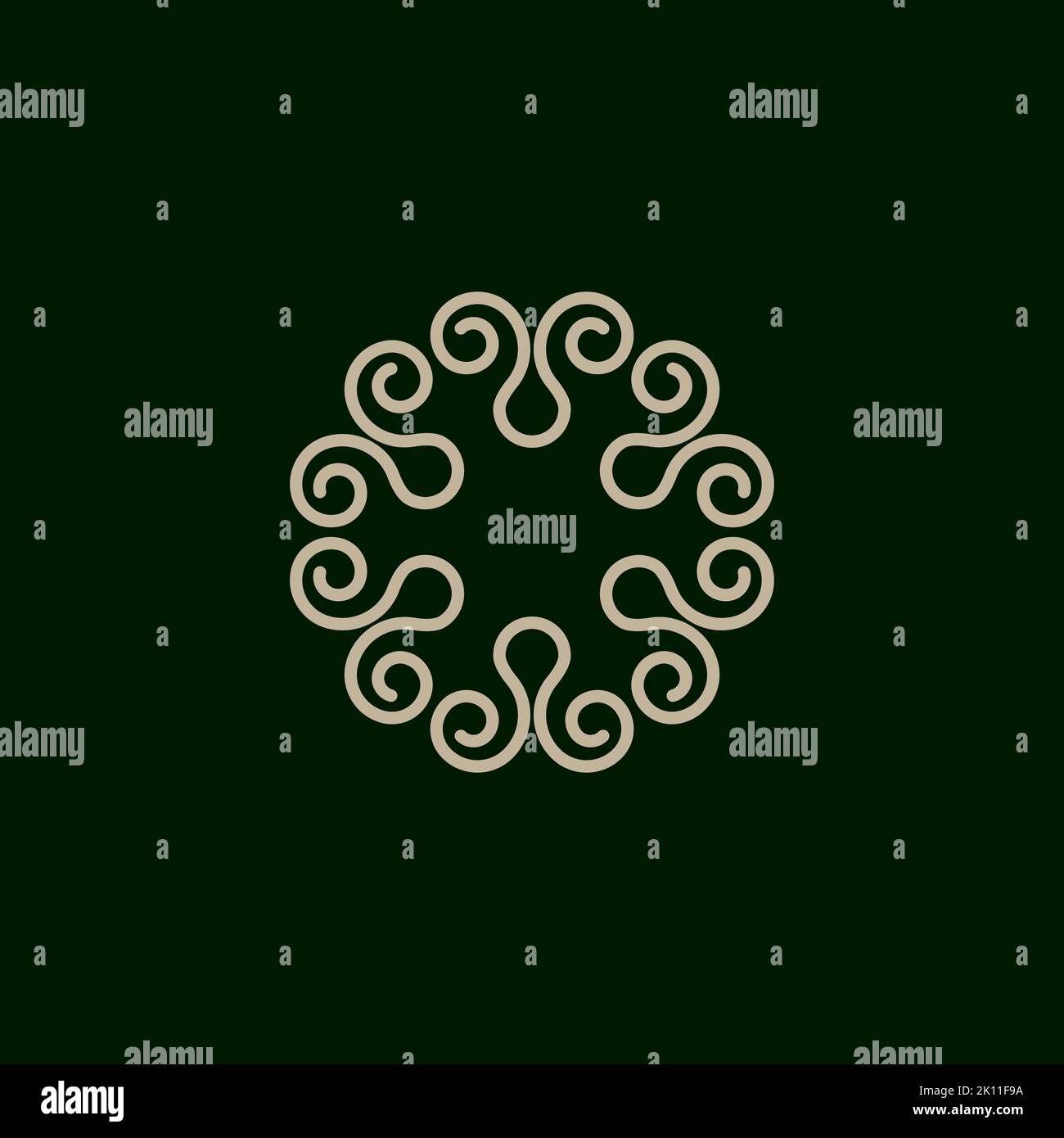 graceful monogram logo design template Stock Vector Image & Art - Alamy