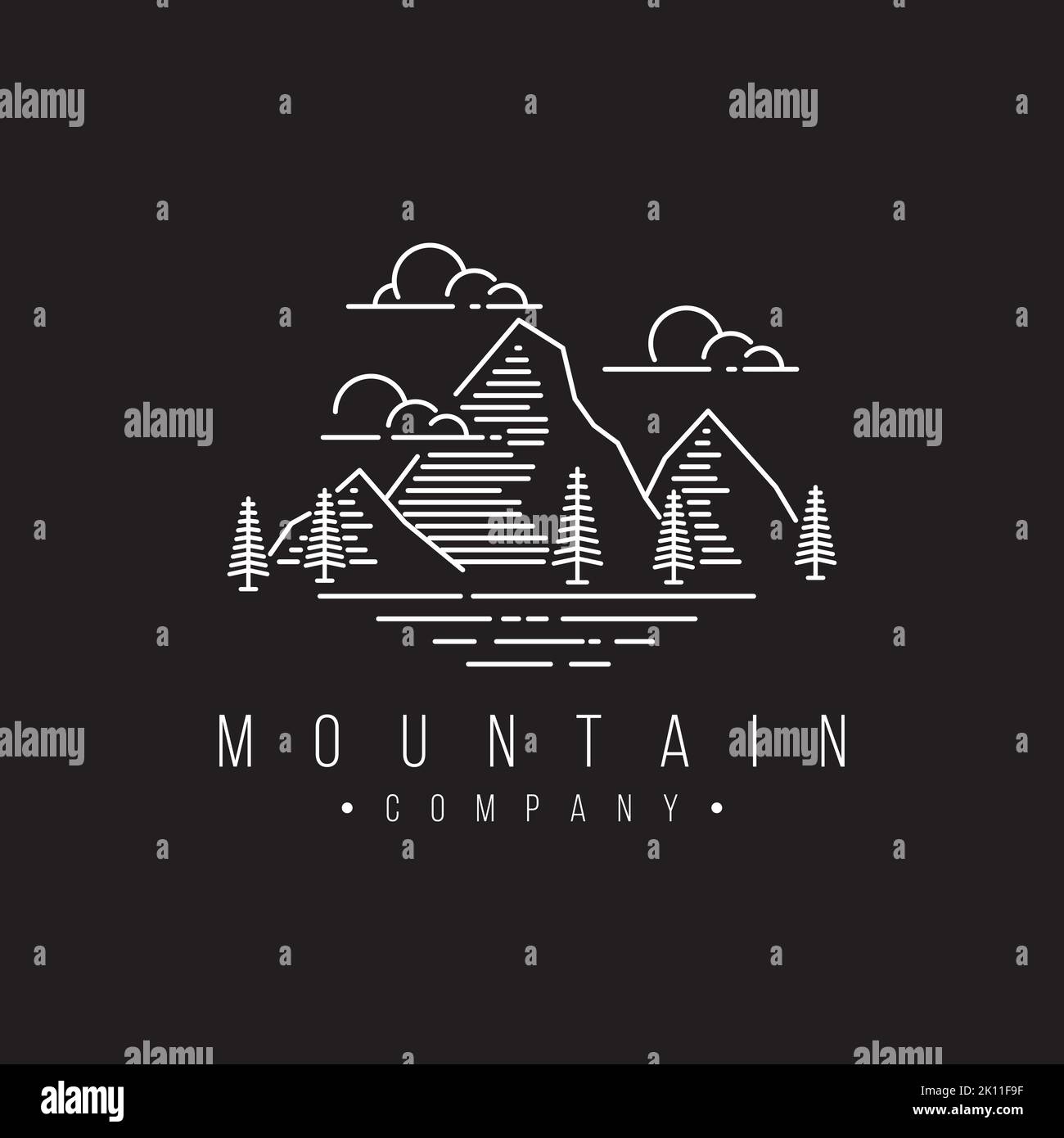 Mountain logo design template. creative stones icon vector. Mountain ...