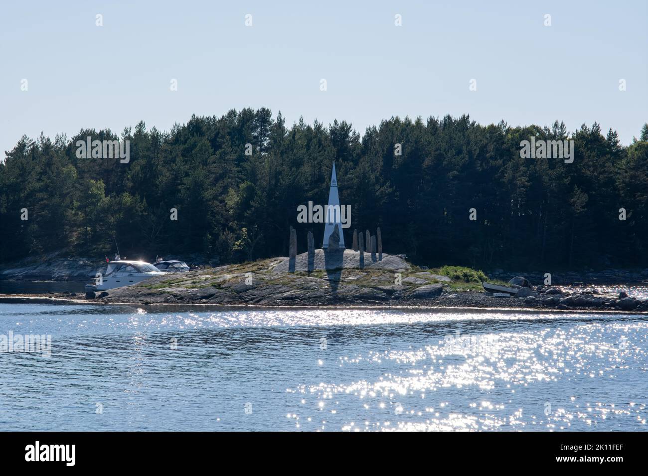 Strand, Norway - June 5, 2022: Sun Mirror on Klungholmen. It is the ...