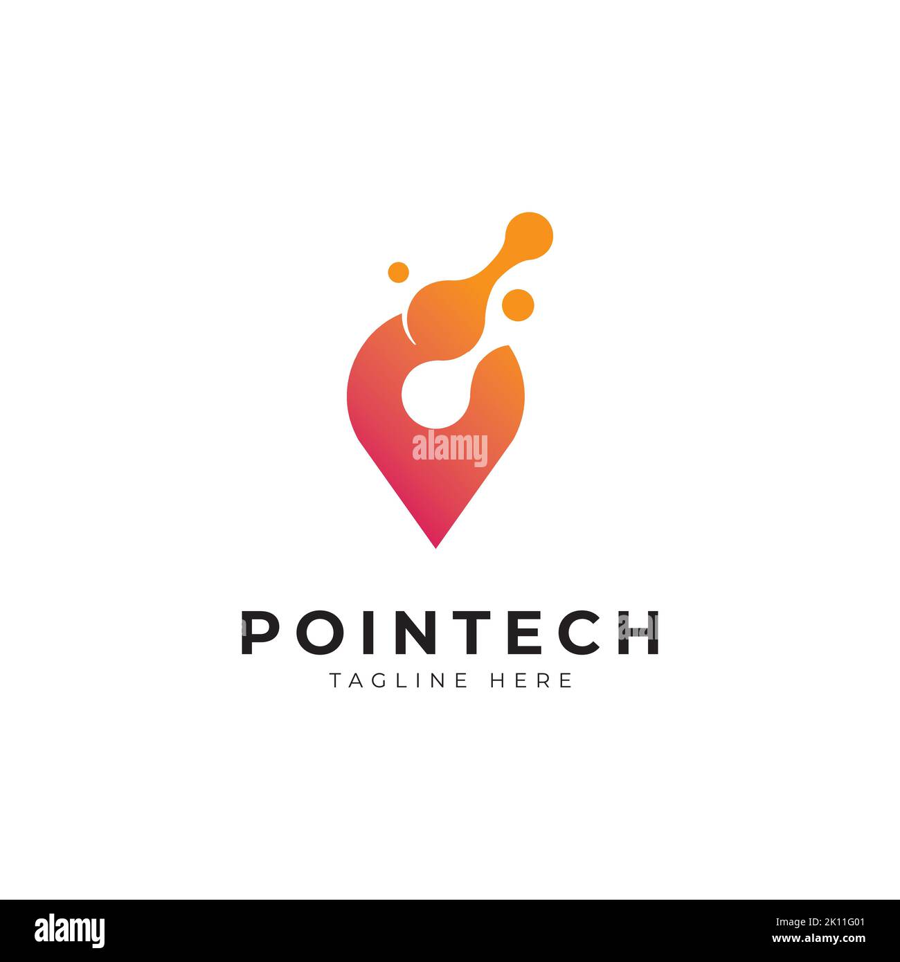 abstract pin icon logo design vector template. Creative pin point icon ...