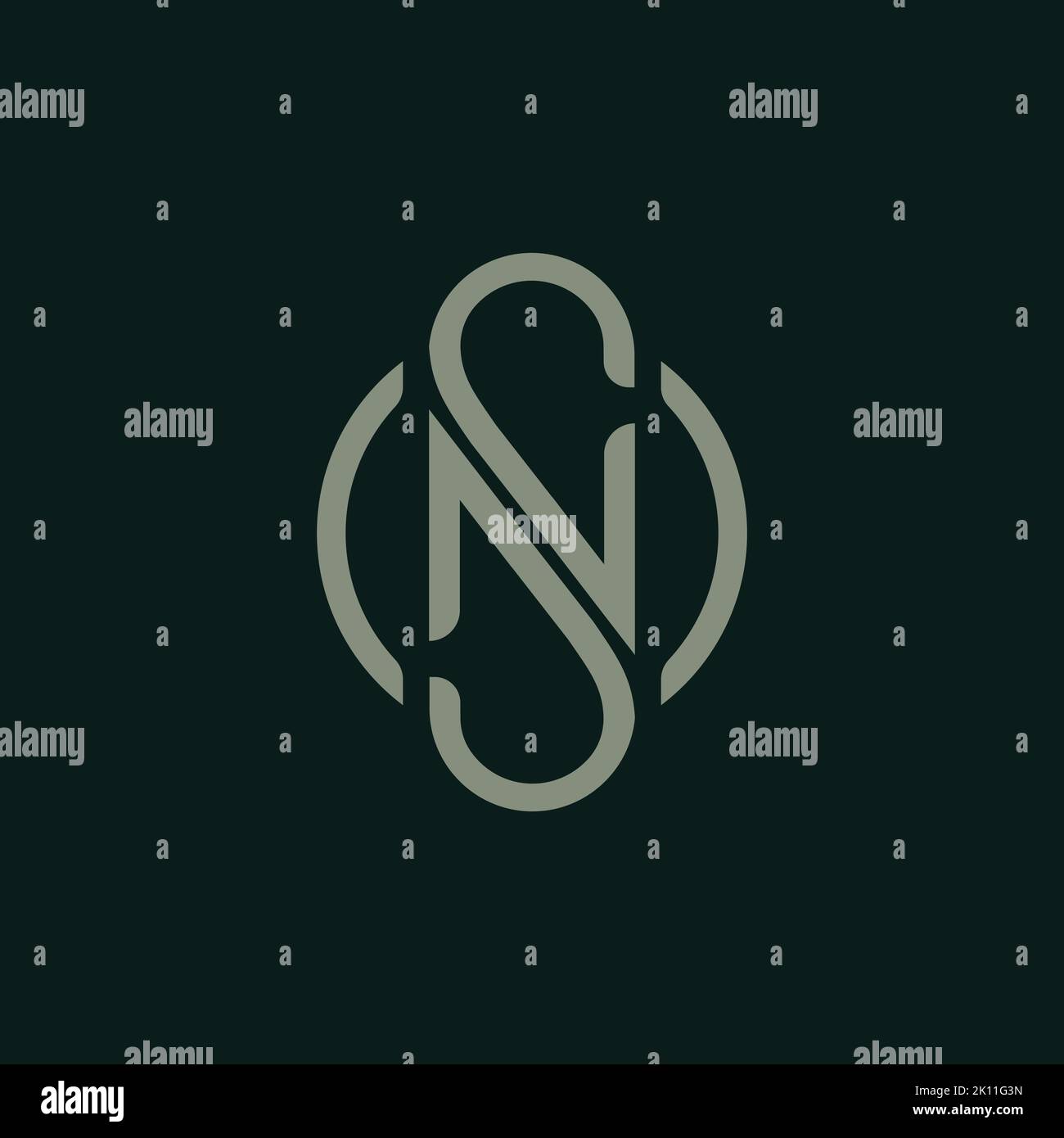 Letter N S icon logo design template. creative initial S N symbol ...
