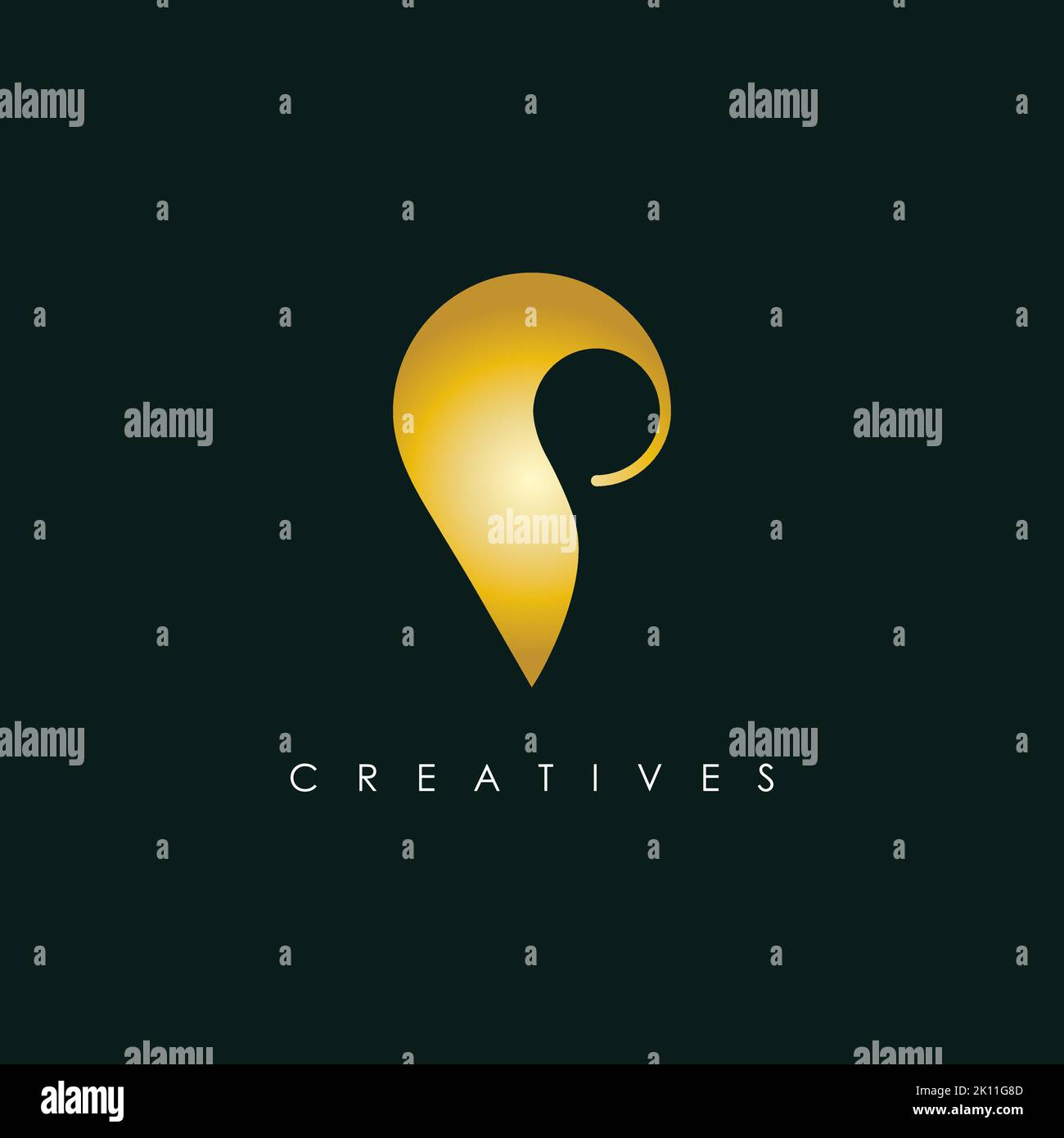 Letter P icon logo design template. creative initial P symbol Stock ...
