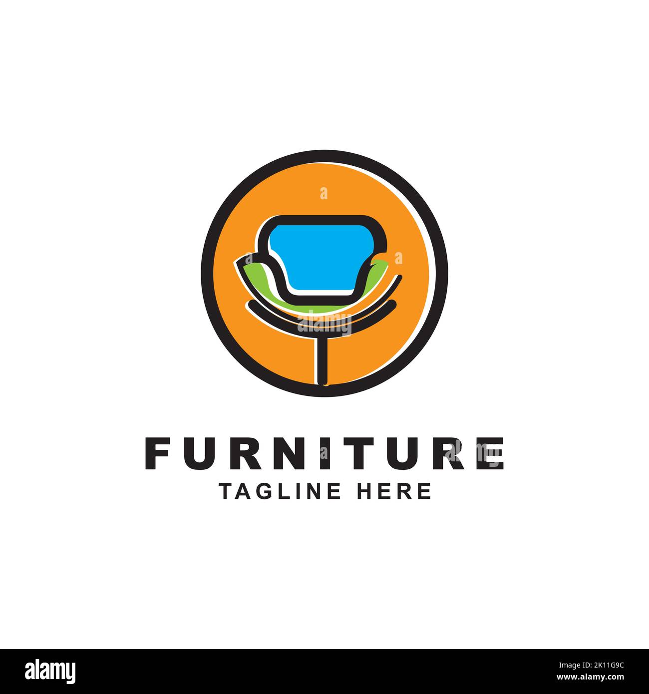 furniture logo design. Symbol and icon of chairs, sofas, tables, and ...