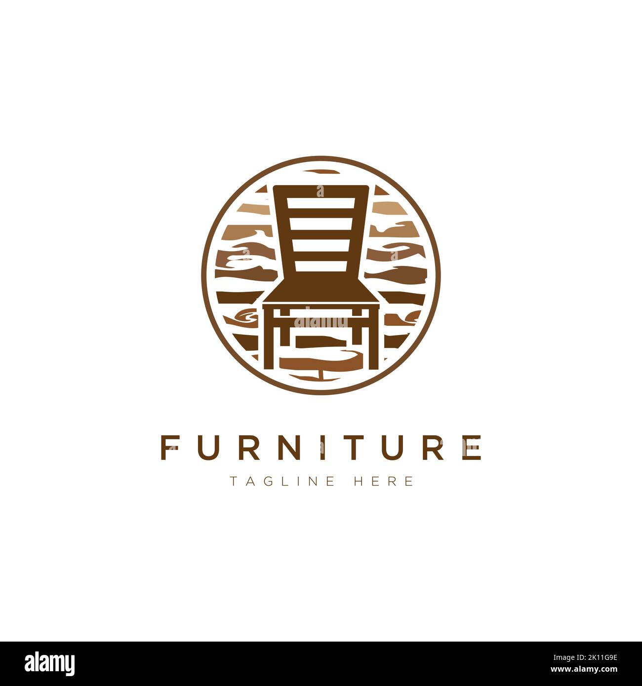 furniture logo design. Symbol and icon of chairs, sofas, tables, and ...