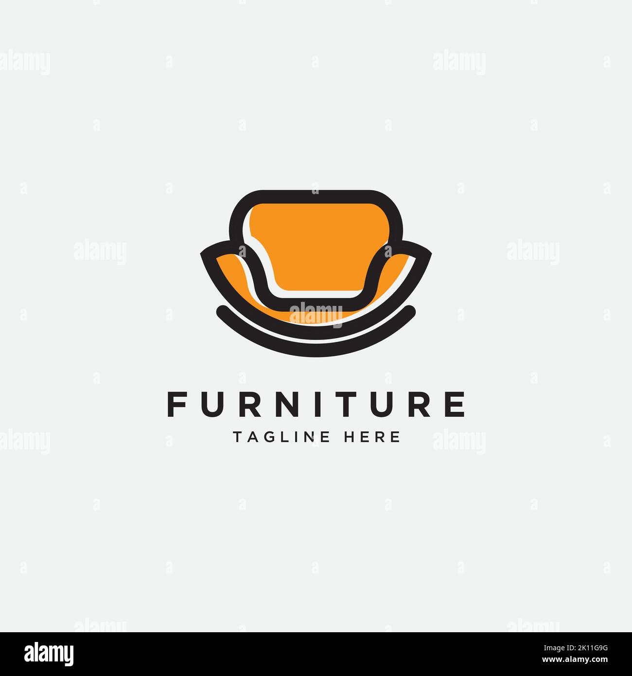 furniture logo design. Symbol and icon of chairs, sofas, tables, and ...