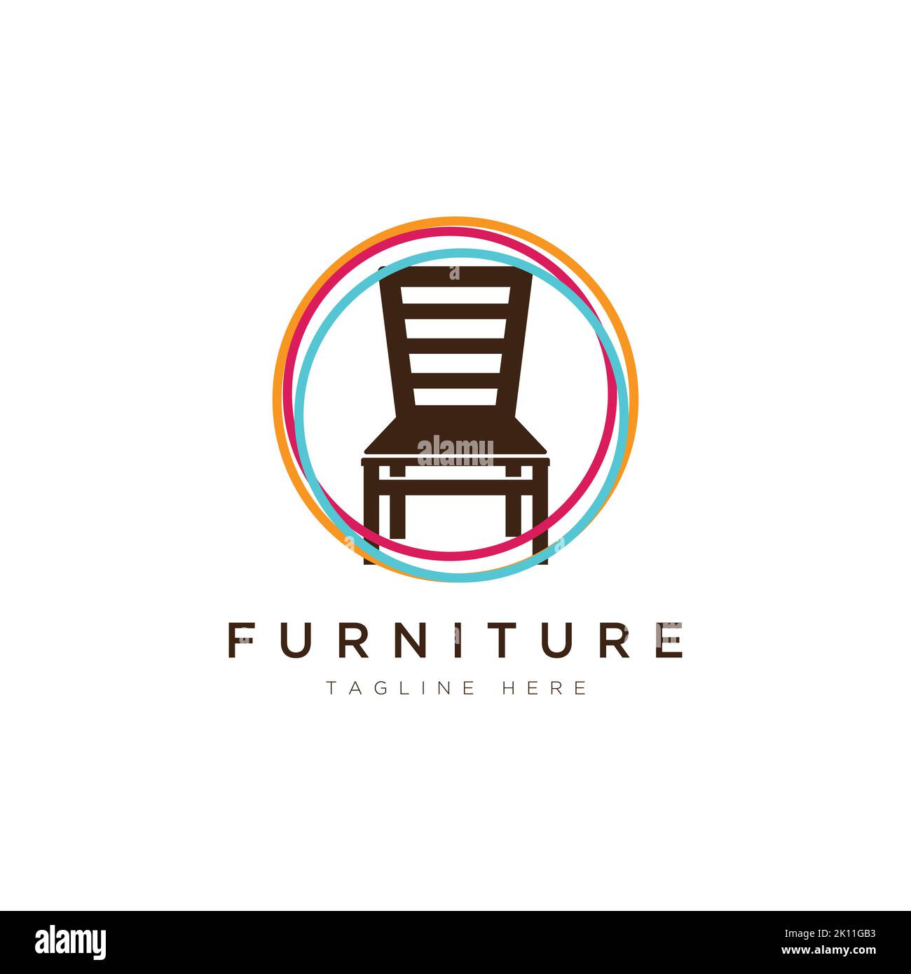 furniture logo design. Symbol and icon of chairs, sofas, tables, and ...