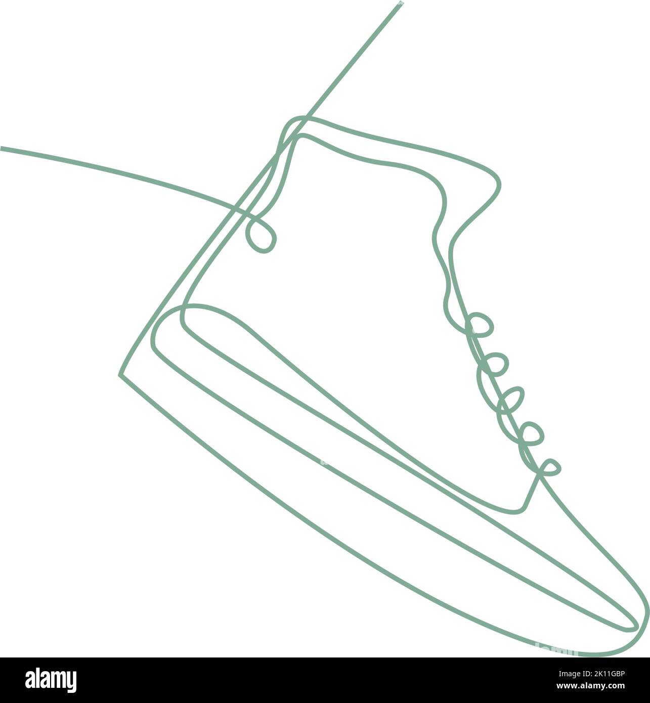 Shoes line art design illustration template Stock Vector Image & Art ...