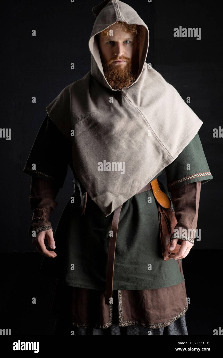 A Viking, Saxon, medieval, or fantasy man with red hair and beard Stock ...