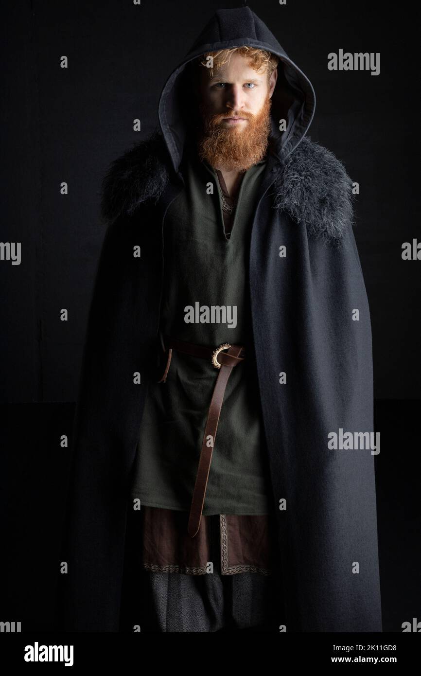 A Viking, Saxon, medieval, or fantasy man with red hair and beard Stock ...