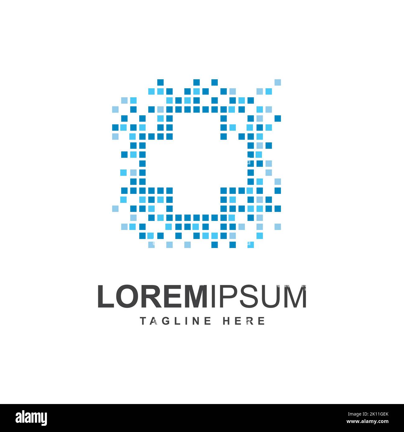 cross with pixel symbol logo design template Stock Vector Image & Art ...