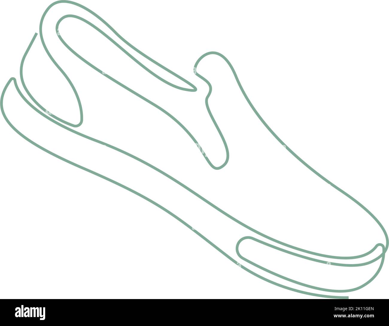 Shoes line art design illustration template Stock Vector Image & Art ...