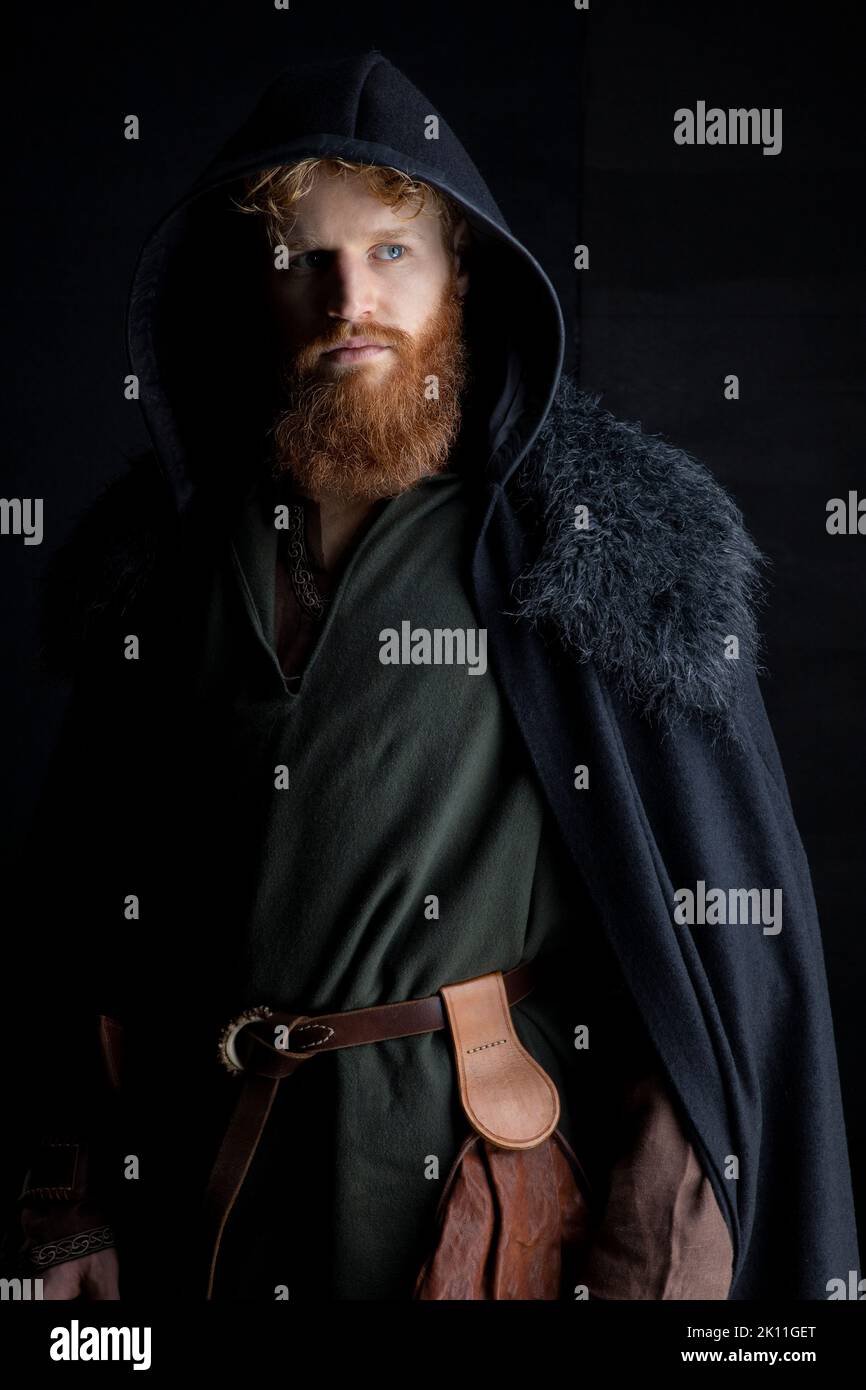 A Viking, Saxon, medieval, or fantasy man with red hair and beard Stock ...