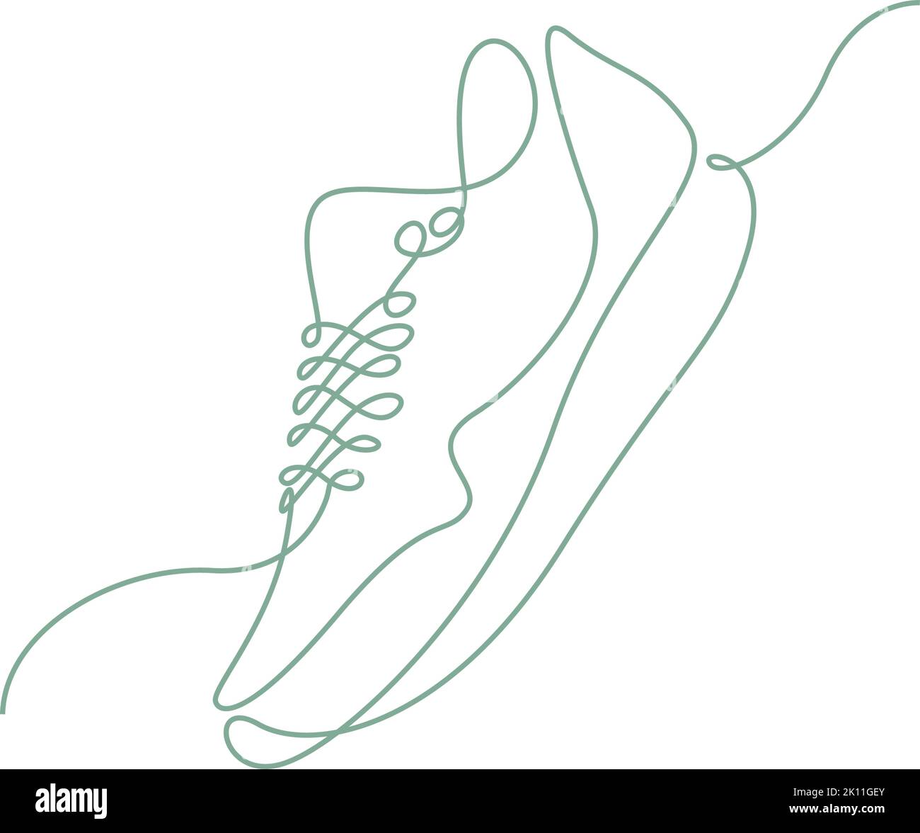 Shoes line art design illustration template Stock Vector Image & Art ...