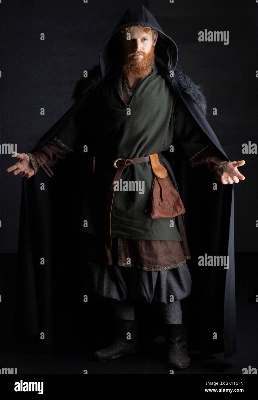 A Viking, Saxon, medieval, or fantasy man with red hair and beard Stock ...