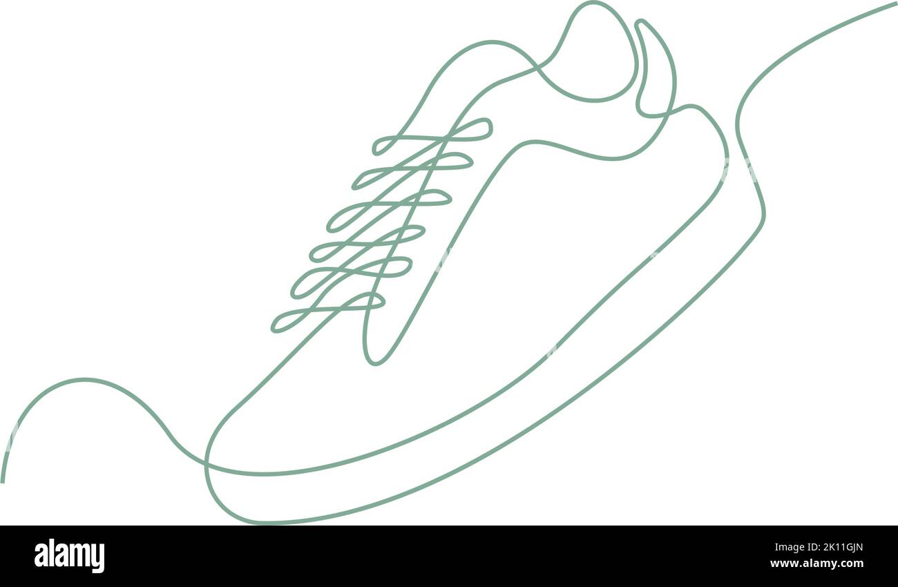 Shoes line art design illustration template Stock Vector Image & Art ...